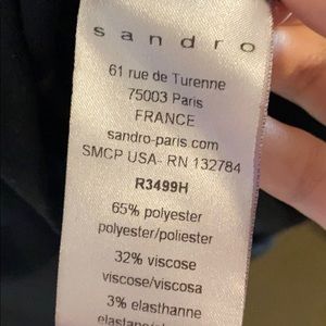 Sandro | Dresses | Sandro Paris Black One Piece Dress Size 2 | Poshmark